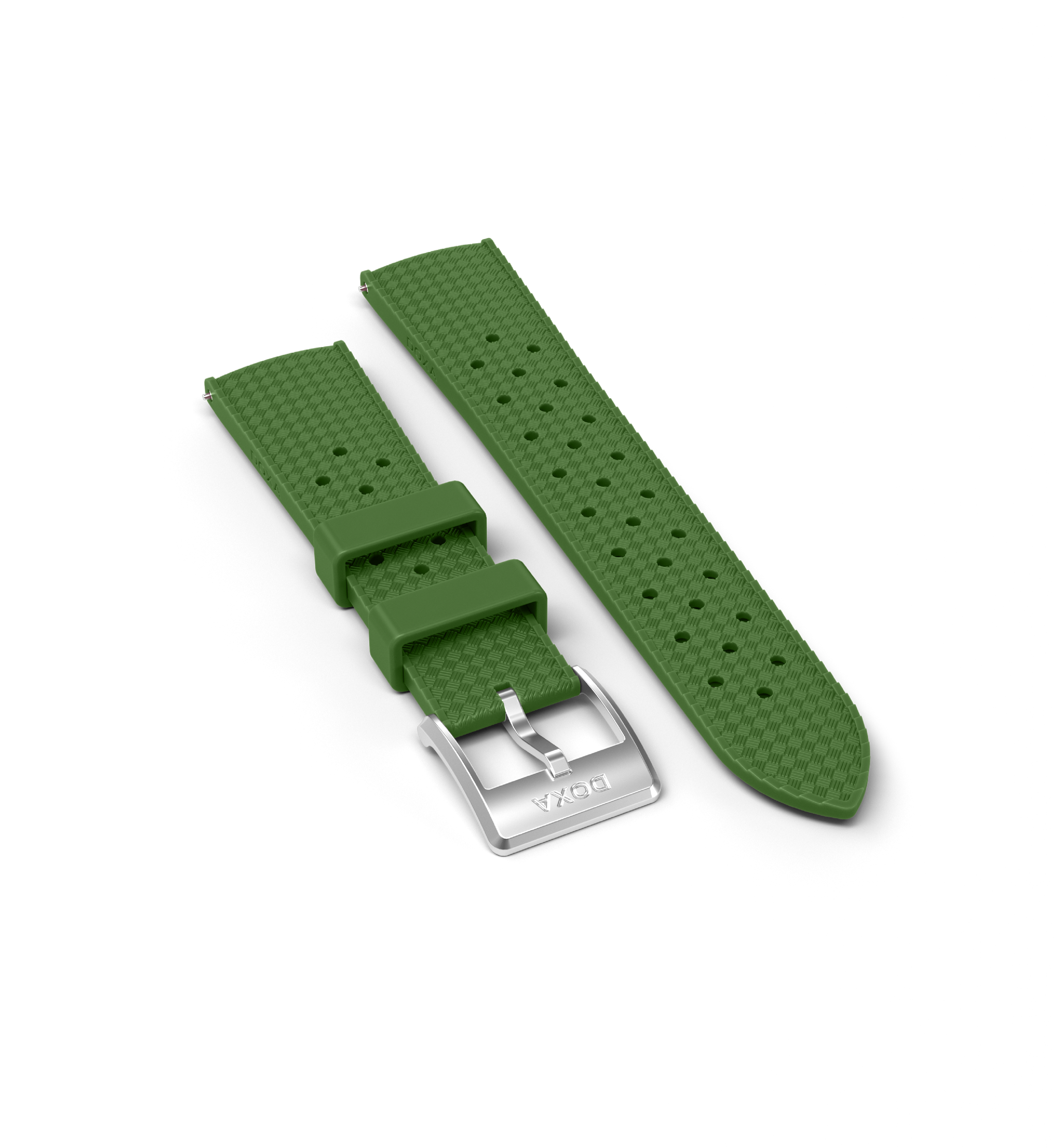 SUB 200 II Rubber Dive flex strap with pin buckle, Green
