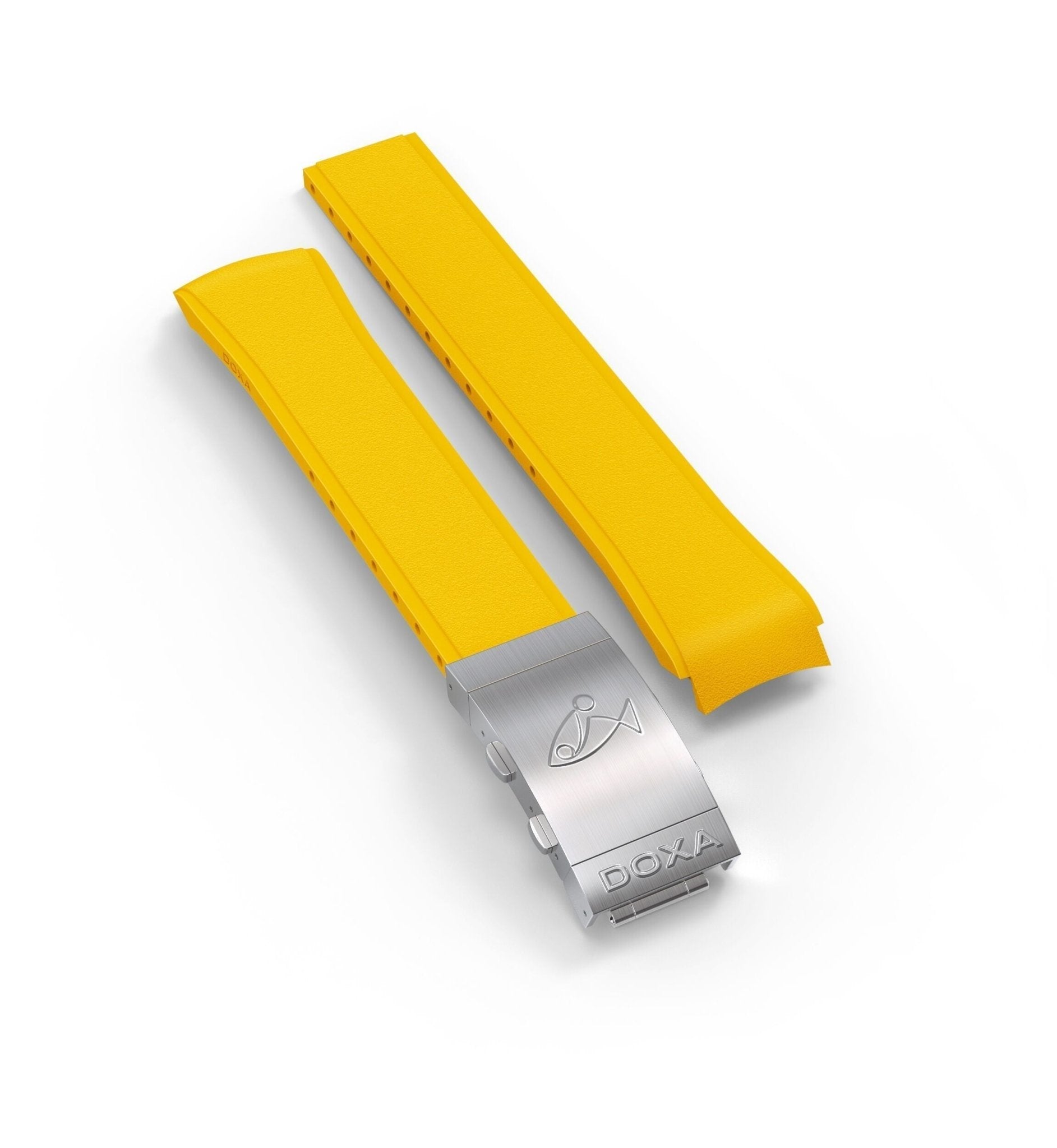 SUB 250T GMT Rubber strap with folding clasp, Yellow