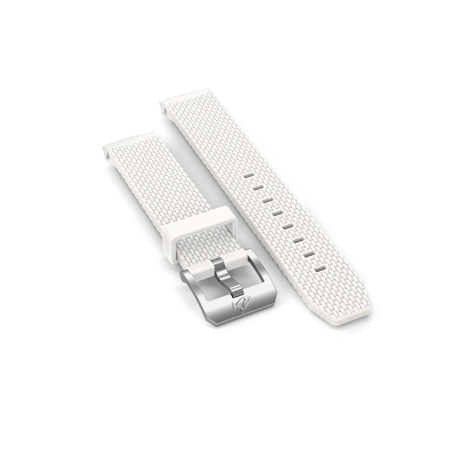 SUB 200 Rubber strap with pin buckle, White