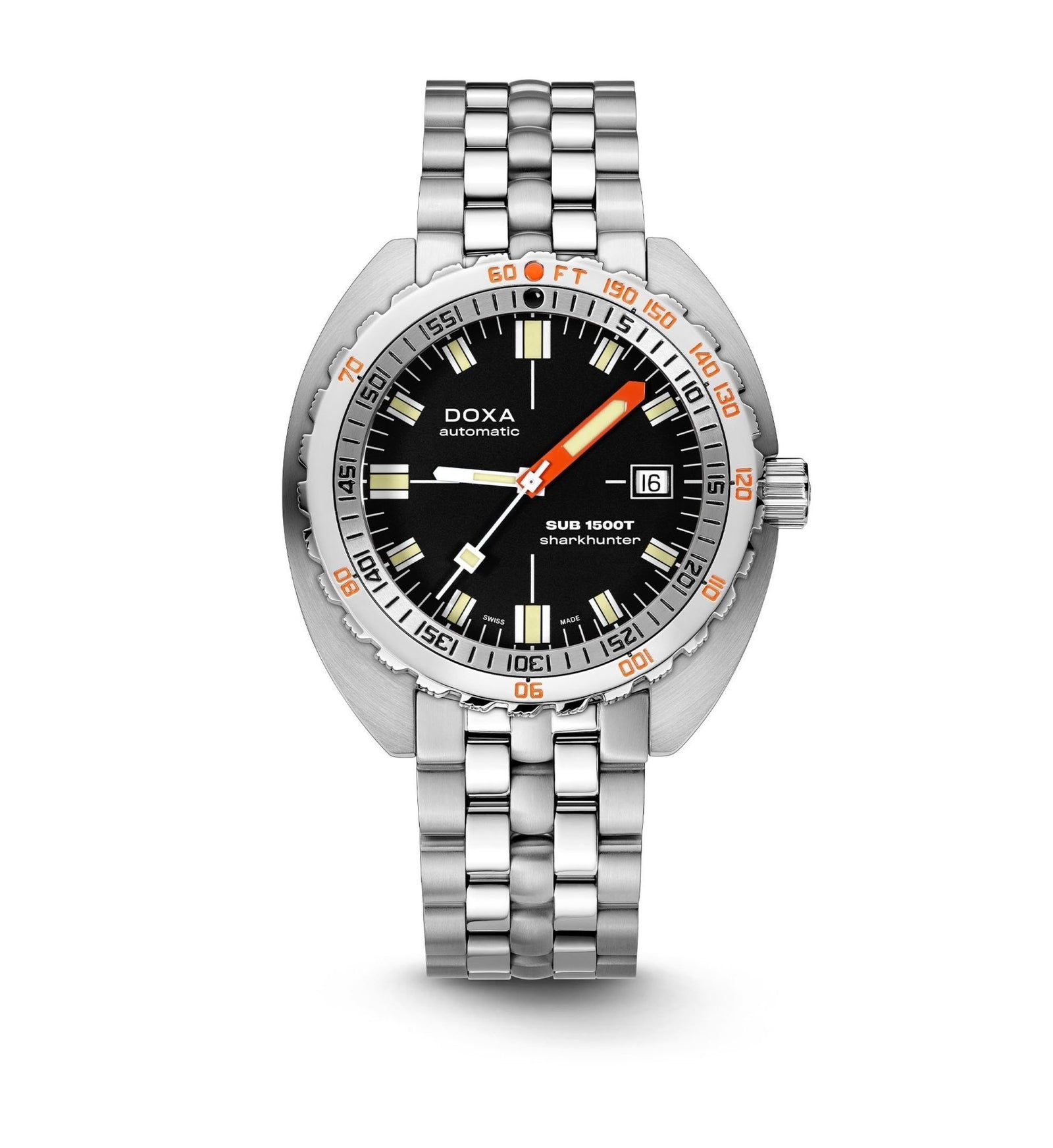 SUB 1500T Rubber strap with folding clasp, Orange
